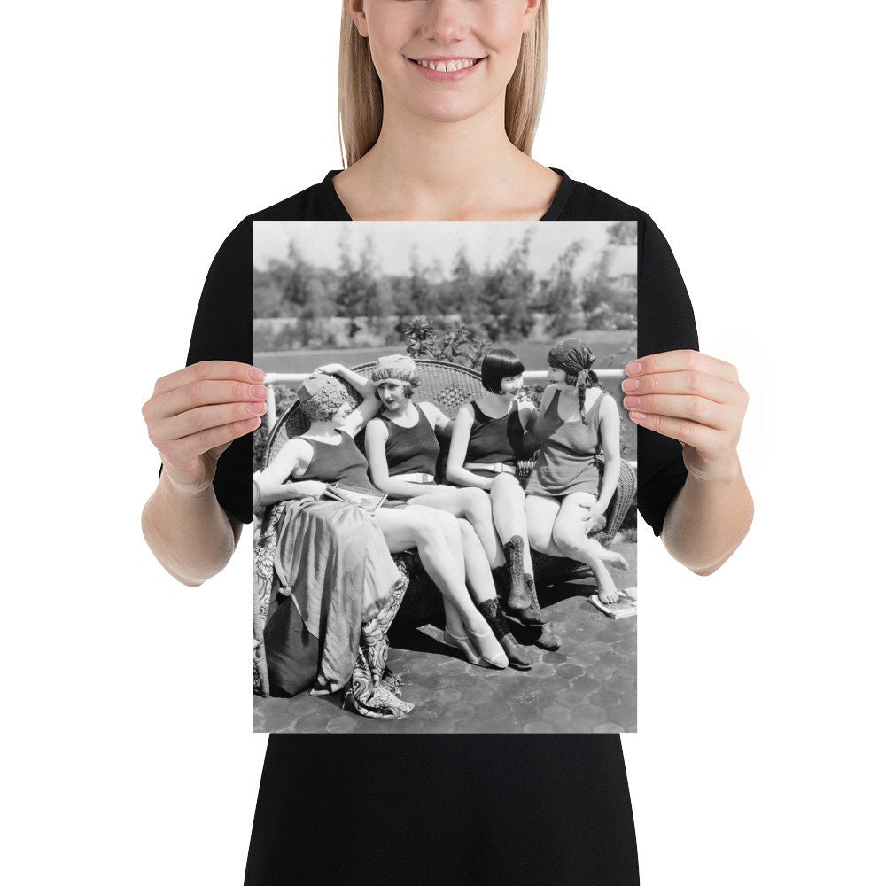 1920s Flappers in Swimsuits Poster Roaring Twenties Jazz Age 1920s ...