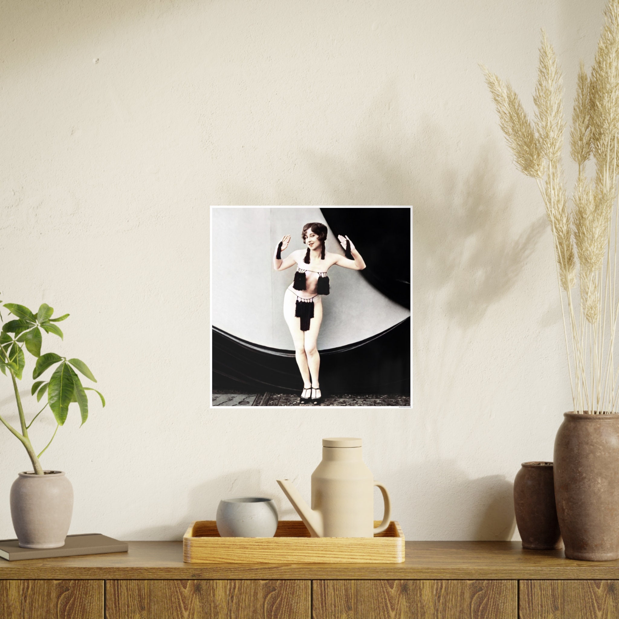 Colorized Burlesque Dancer Photo Art Paper Posters Pretty and Peppy 1920s Risque 1920s Stripper ...