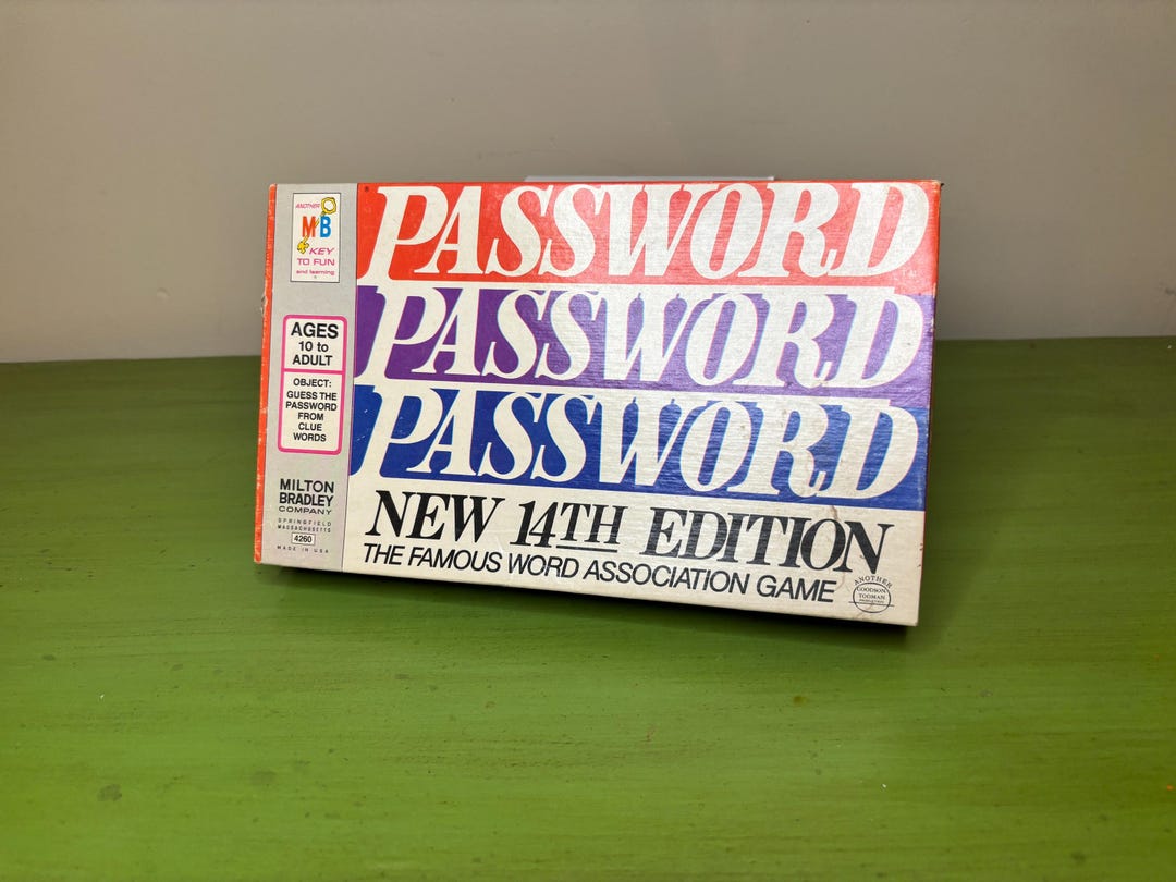 Milton Bradley, PASSWORD Board Game, 14th Edition - Etsy