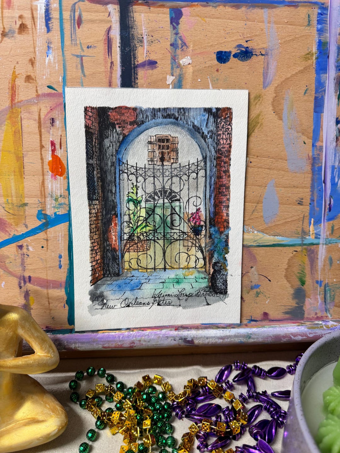 Hand Painted Courtyard Gate in the French Quarter, New Orleans by Mimi ...