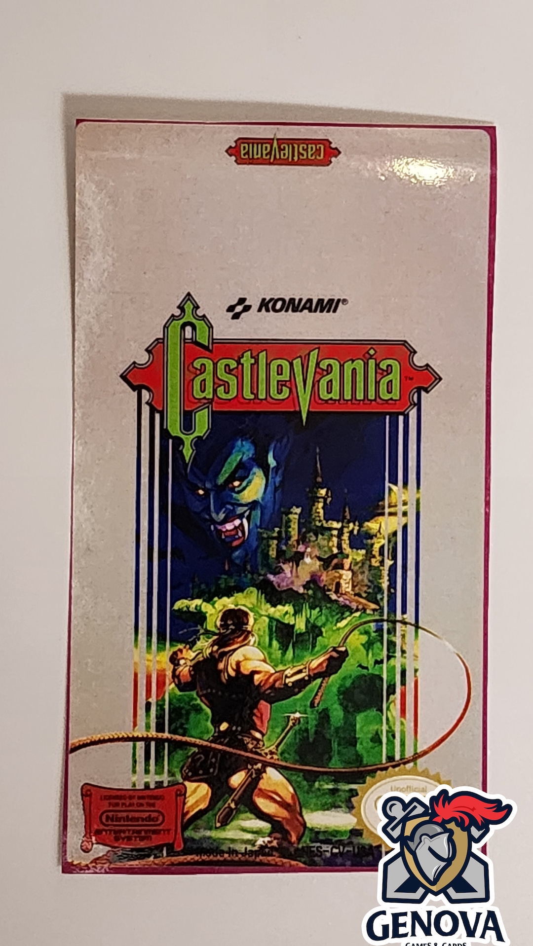 Castlevania Nes Replacement Game Label Sticker Precut - Etsy