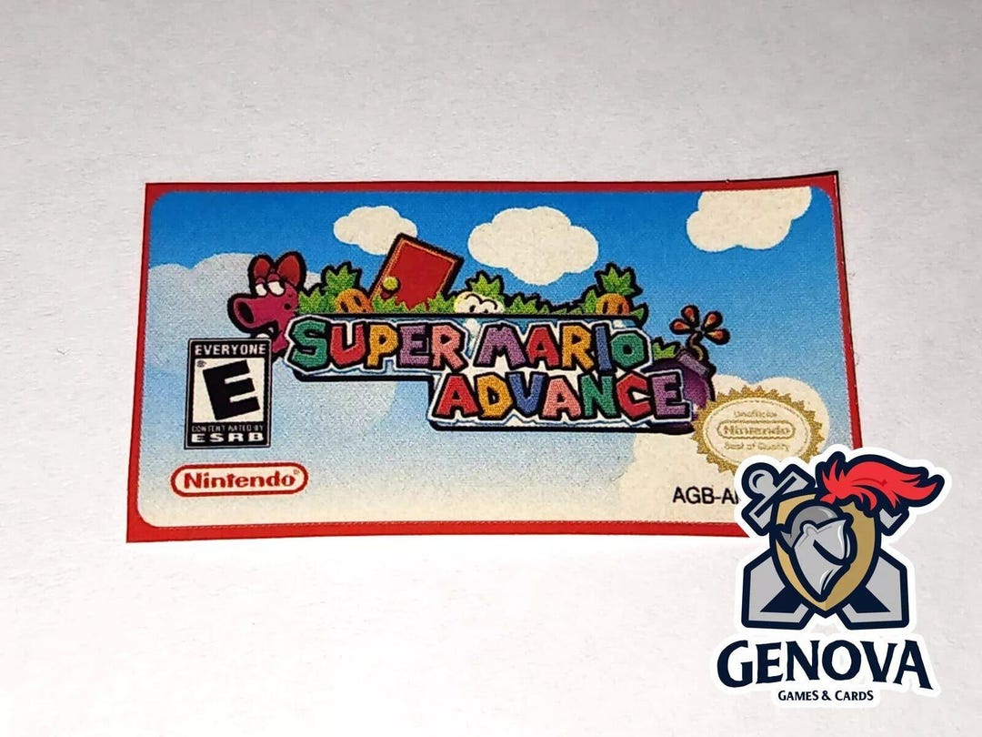 Super Mario Advance Game Boy Advance Label Sticker - Etsy