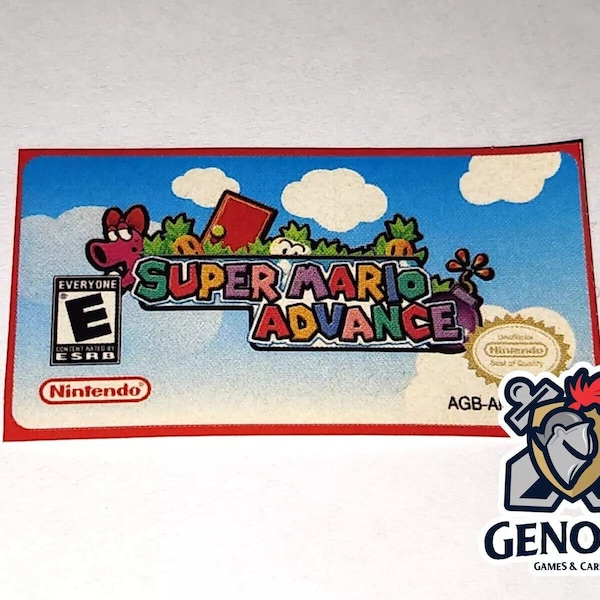 Super Mario Advance Label - Etsy