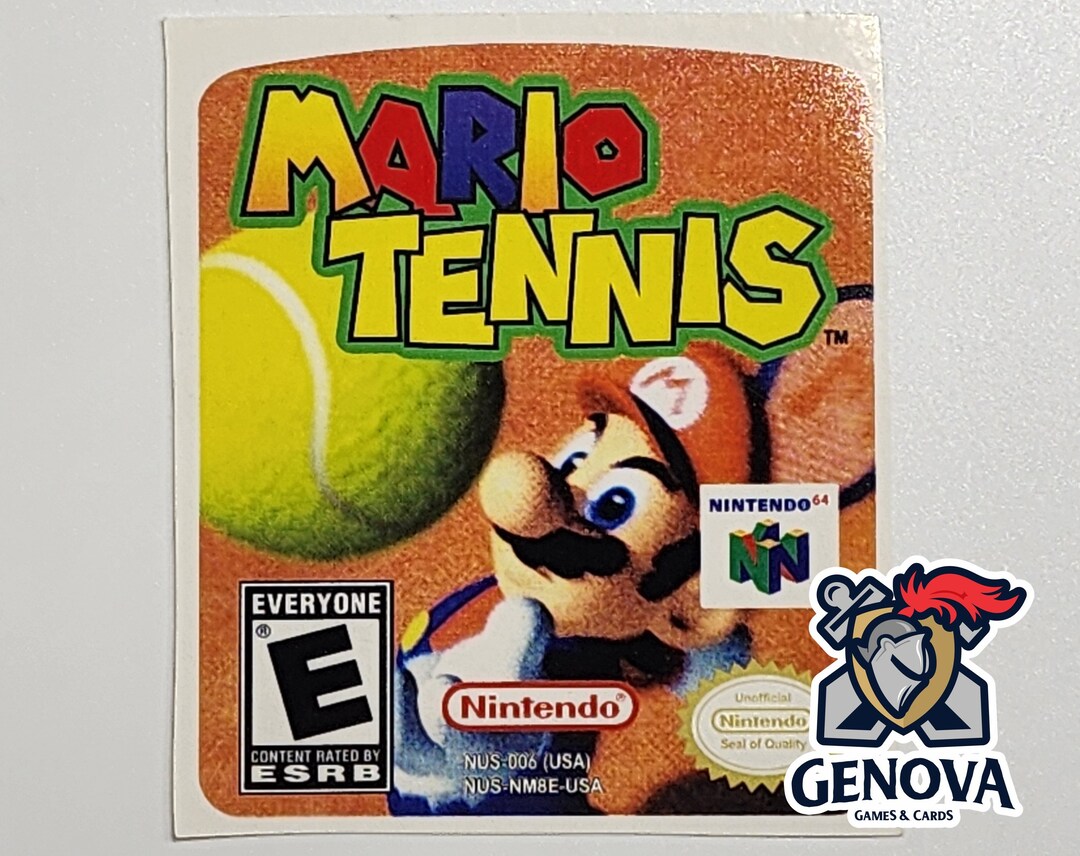 Mario Tennis N64 Replacement Game Label Sticker Precut - Etsy