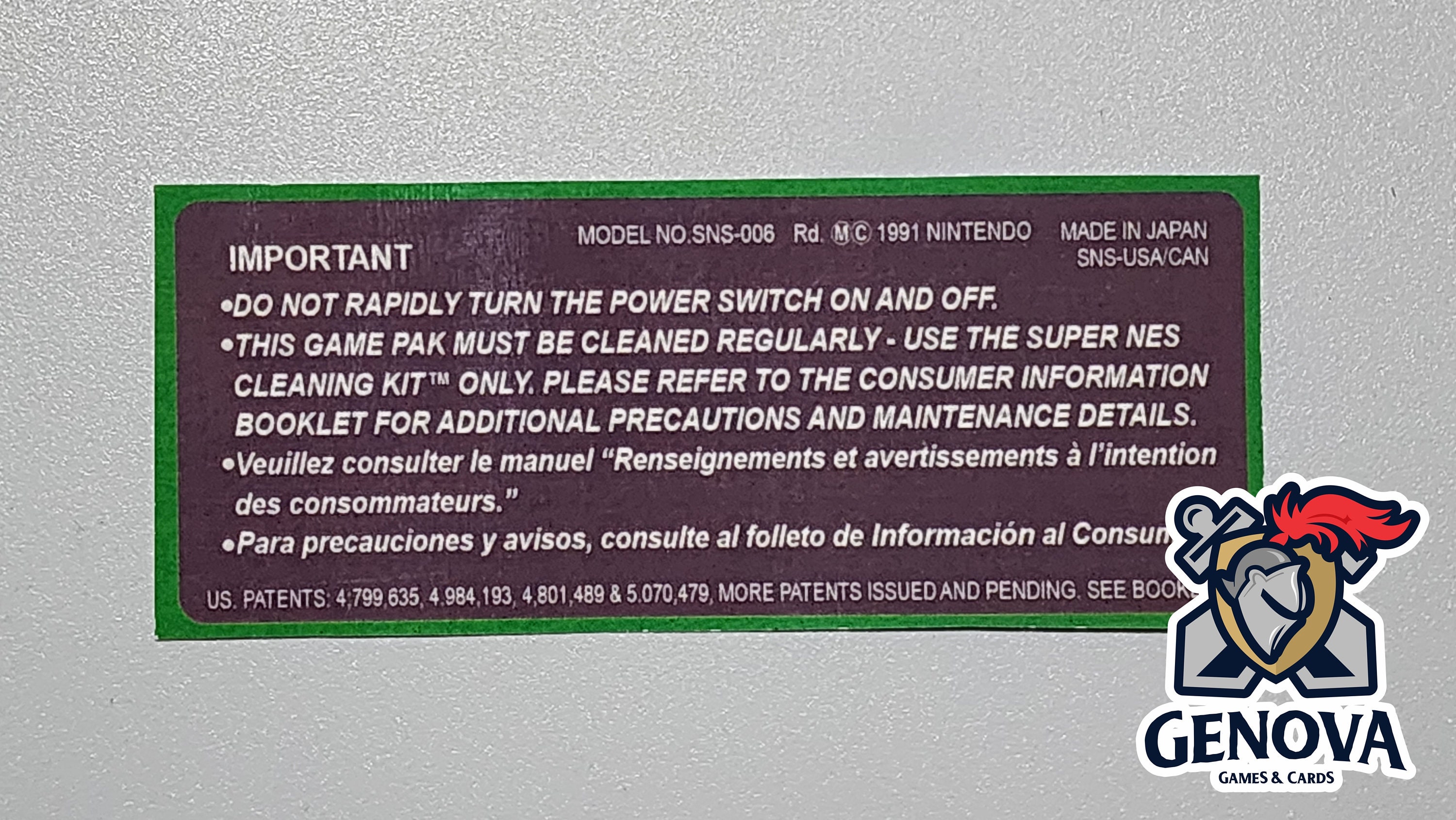 Snes Back/rear Label Replacement Game Label Sticker Precut - Etsy