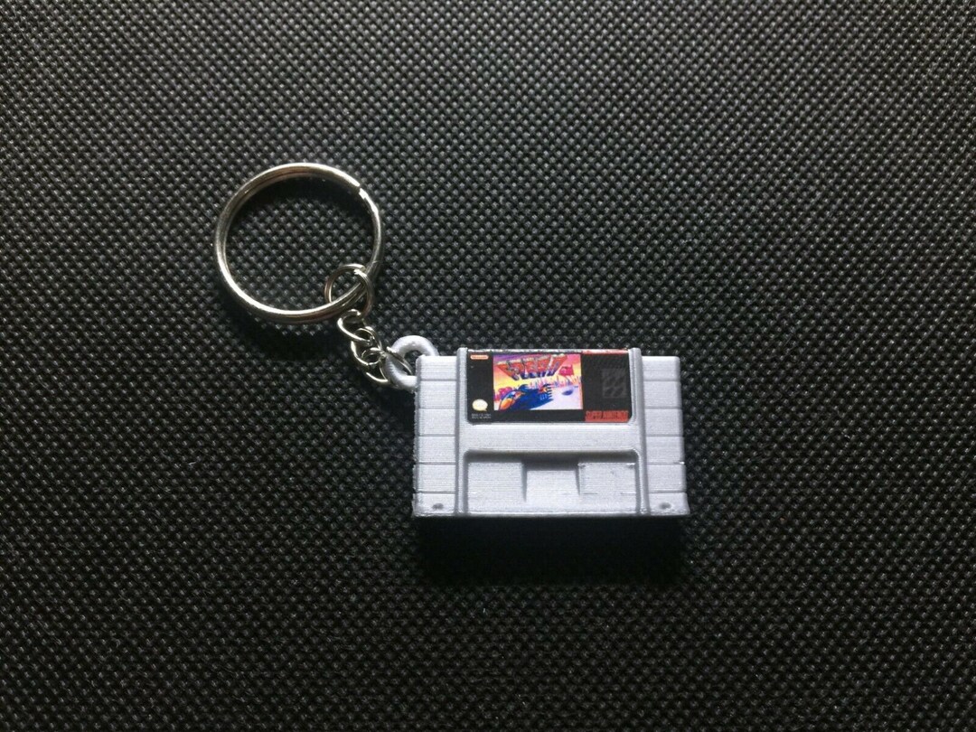 Snes F-zero 3D Printed Cartridge Keychain Super Nintendo FREE TRACKING ...