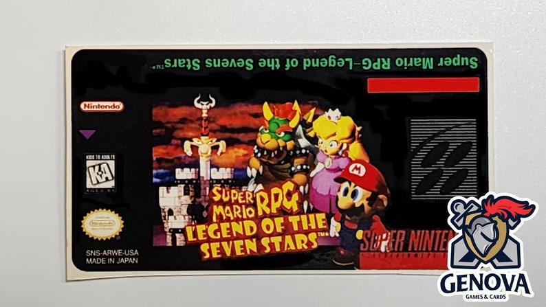 Super Mario RPG Snes Replacement Game Label Sticker Precut - Etsy