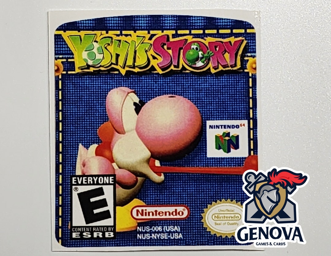 Yoshi Story N64 Replacement Game Label Sticker Precut - Etsy