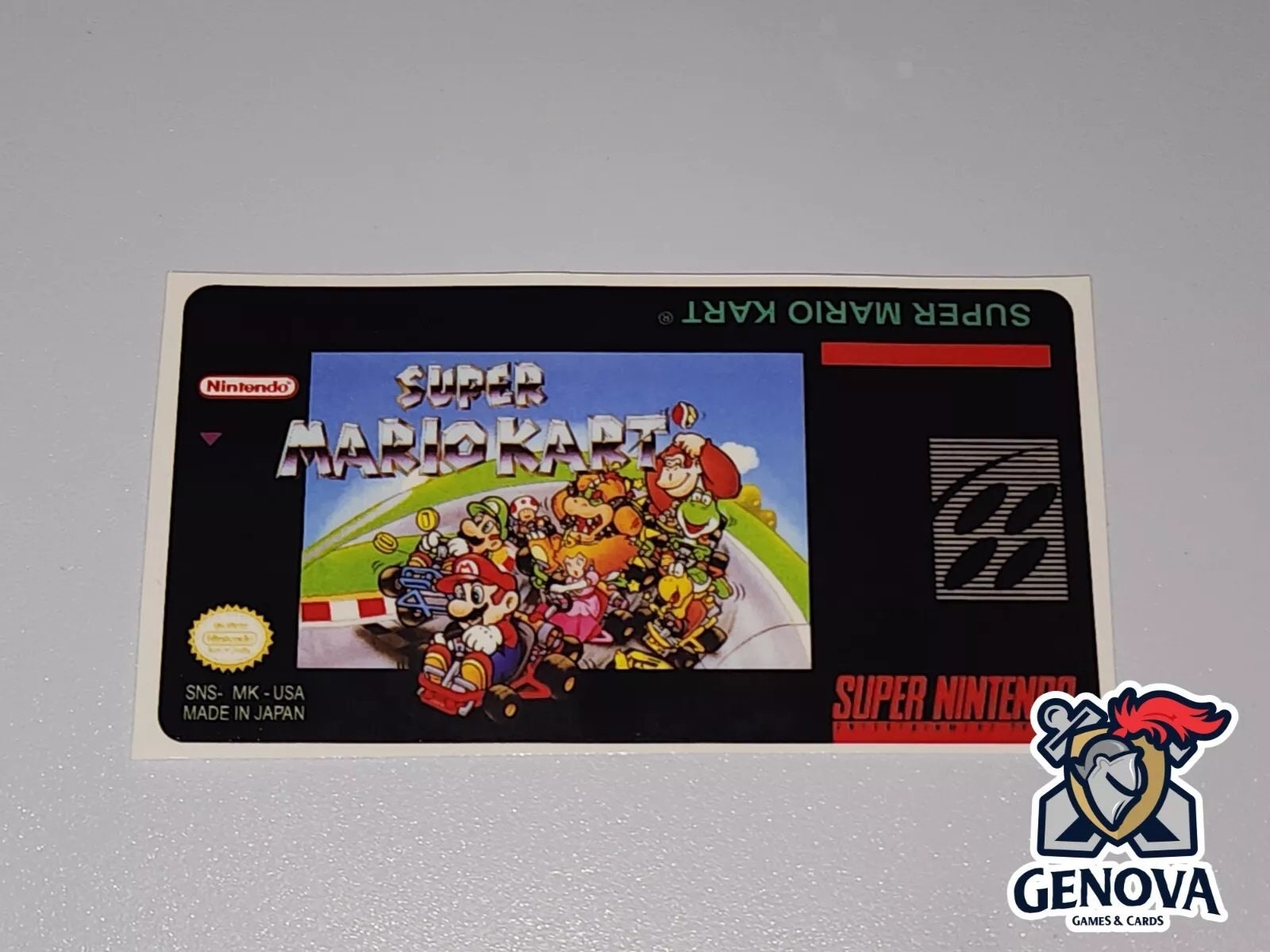 Super Mario Kart Snes Replacement Game Label Sticker Precut - Etsy