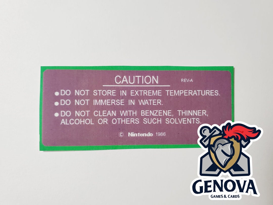 Nes Back/rear Label Replacement Game Label Sticker Precut - Etsy