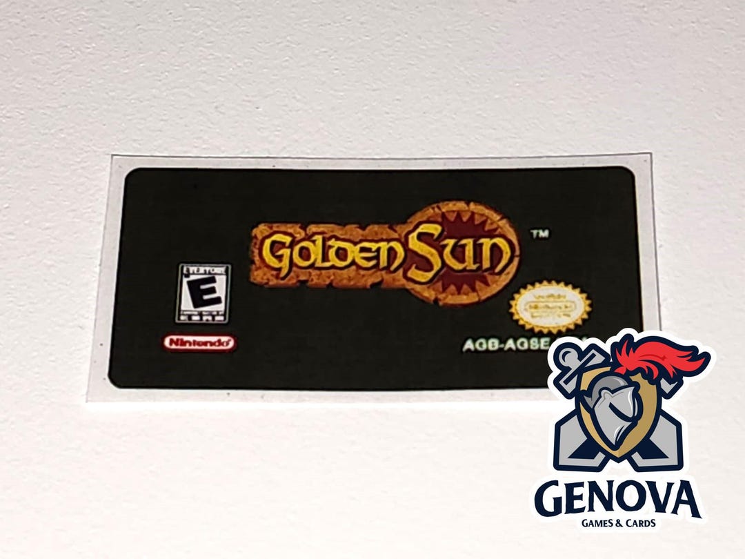 Golden Sun Game Boy Advance Replacement Game Label Sticker Precut - Etsy