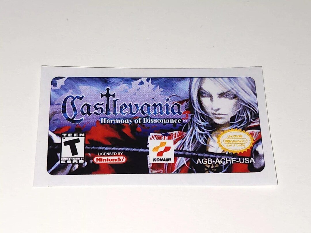 Castlevania Harmony of Dissonance Game Boy Advance Replacement Game ...