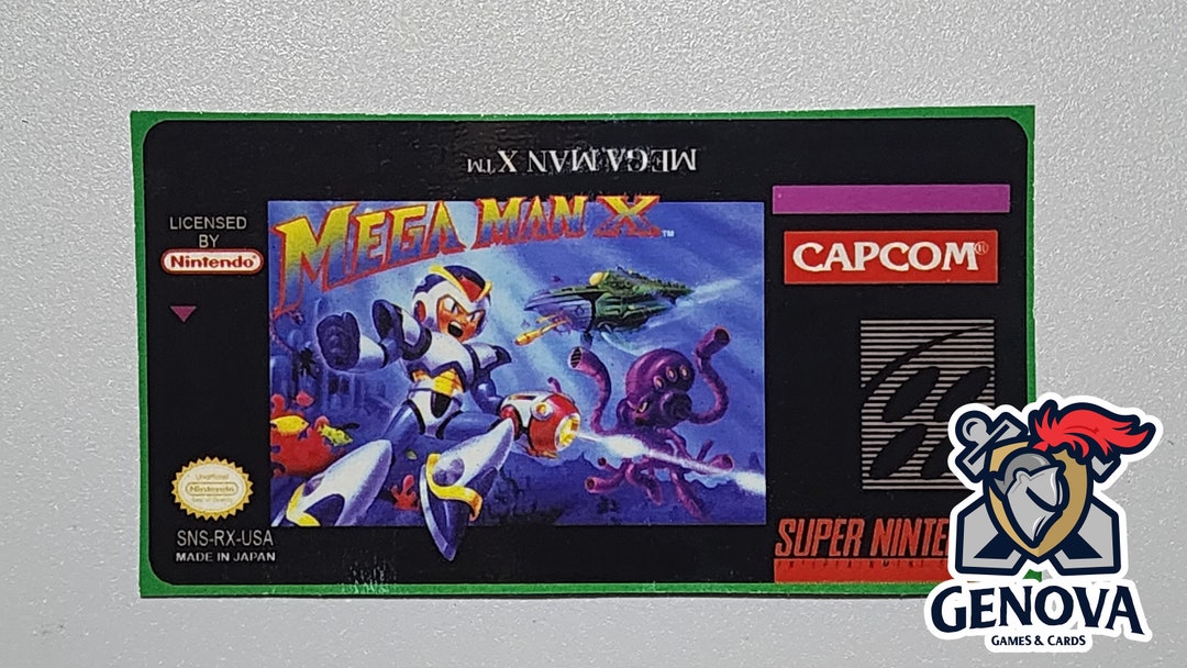 Mega Man X Snes Replacement Game Label Sticker Precut - Etsy