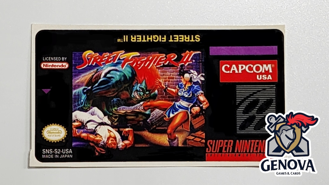 Street Fighter II Snes Replacement Game Label Sticker Precut - Etsy