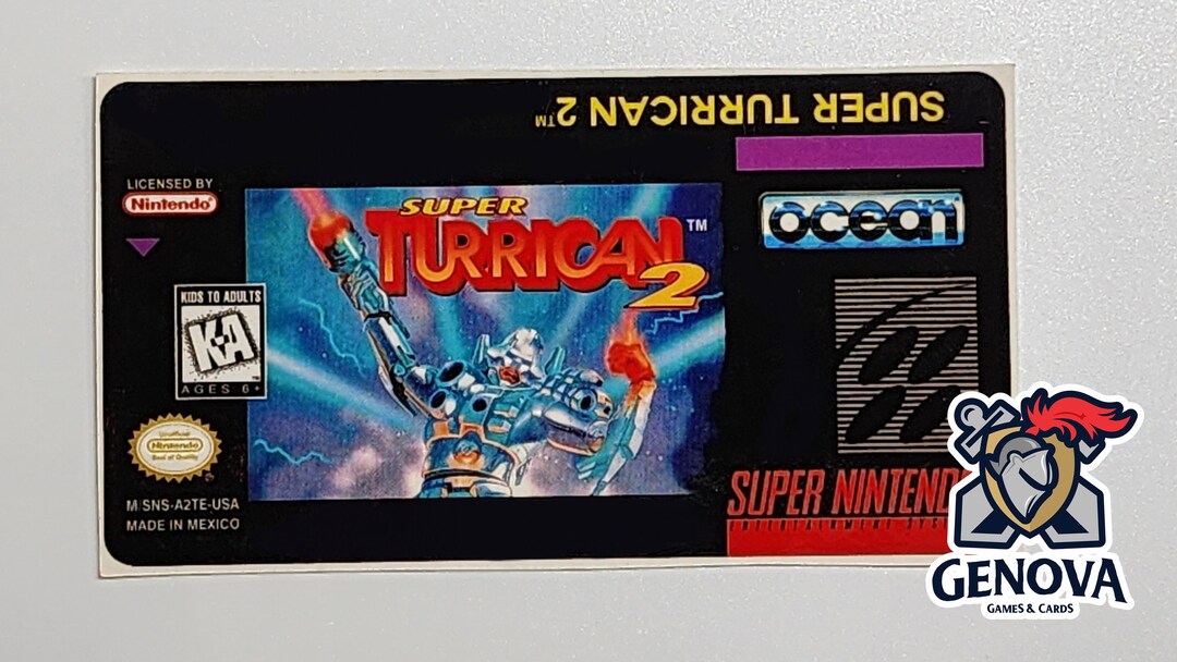 Super Turrican 2 Snes Replacement Game Label Sticker Precut - Etsy