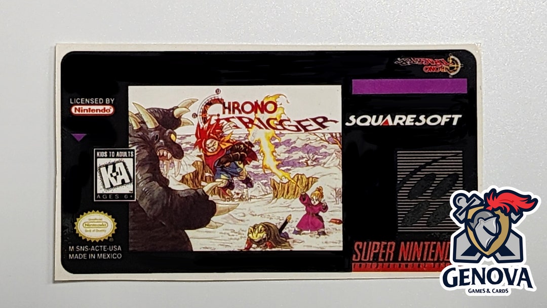 Chrono Trigger Snes Replacement Game Label Sticker Precut - Etsy