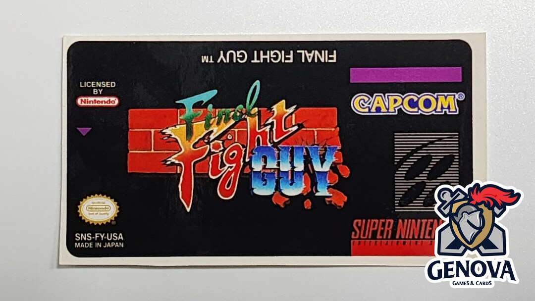 Final Fight Guy Snes Replacement Game Label Sticker Precut - Etsy