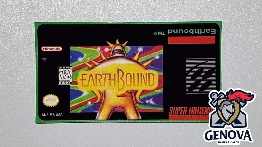 Earthbound Snes Replacement Game Label Sticker Precut - Etsy