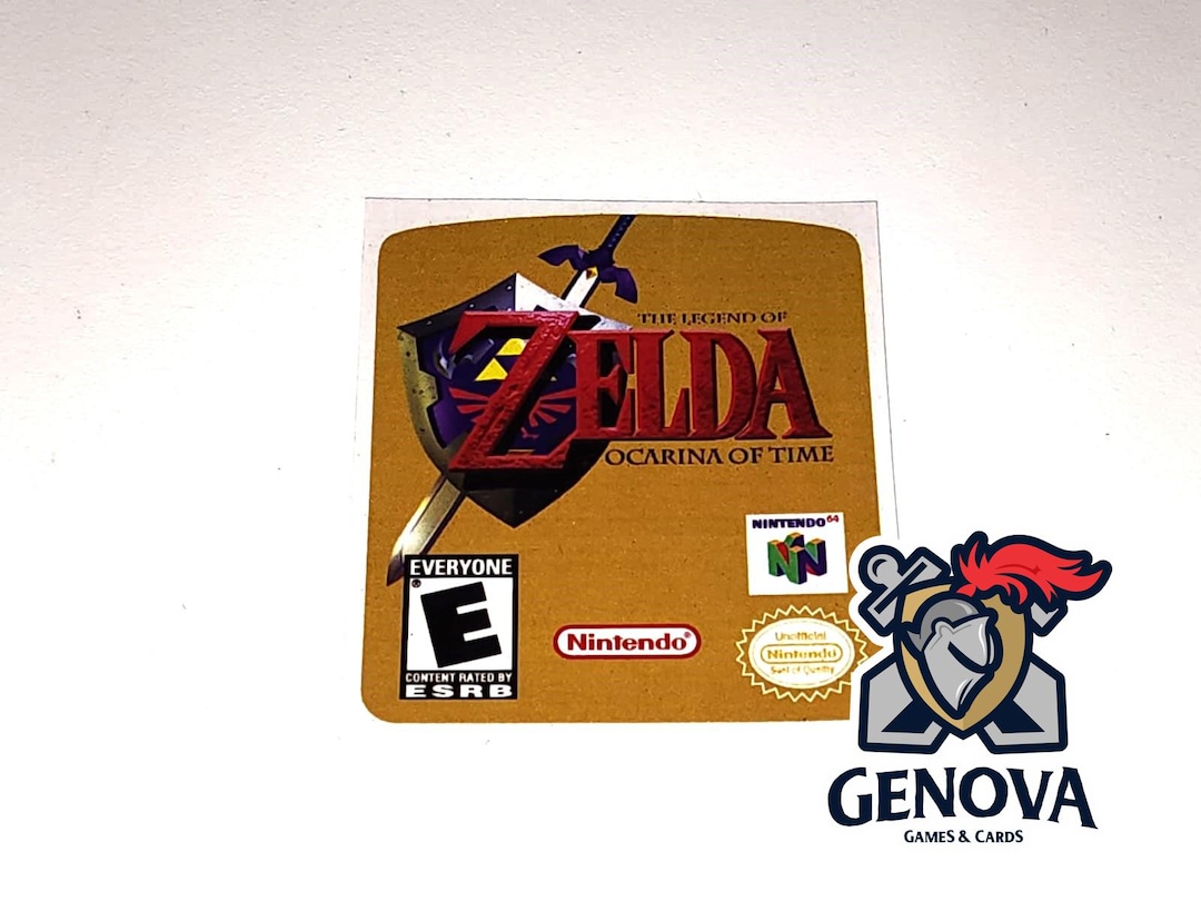The Legend of Zelda Ocarina of Time N64 Replacement Game Label Sticker ...