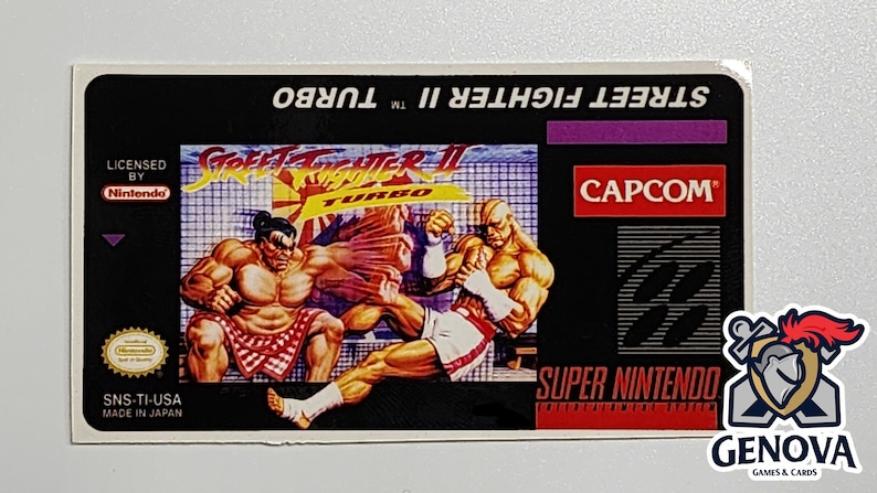 Street Fighter II Turbo Snes Replacement Game Label Sticker Precut - Etsy