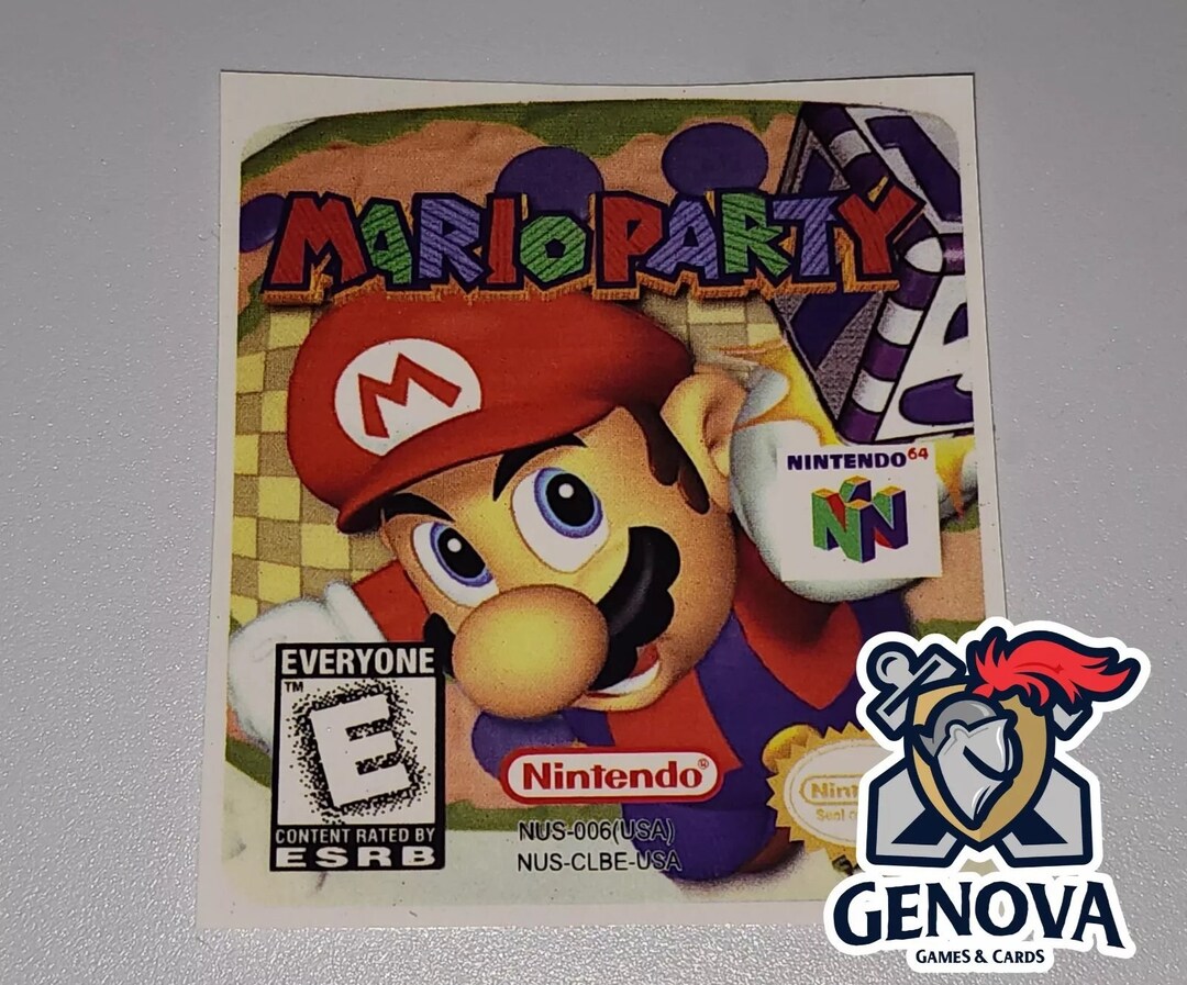 Mario Party N64 Replacement Game Label Sticker Precut - Etsy