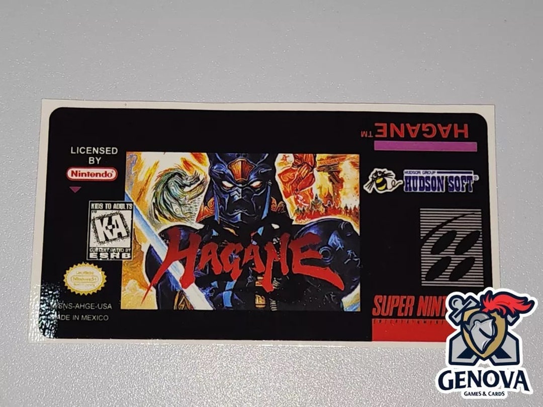 Hagane Snes Replacement Game Label Sticker Precut - Etsy