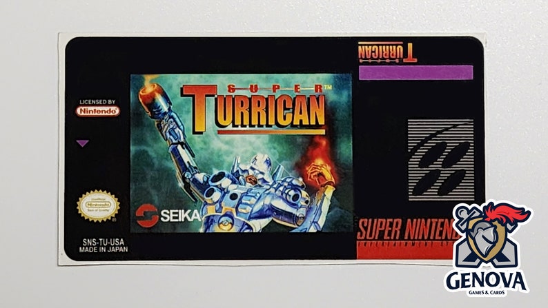 Super Turrican Snes Replacement Game Label Sticker Precut - Etsy