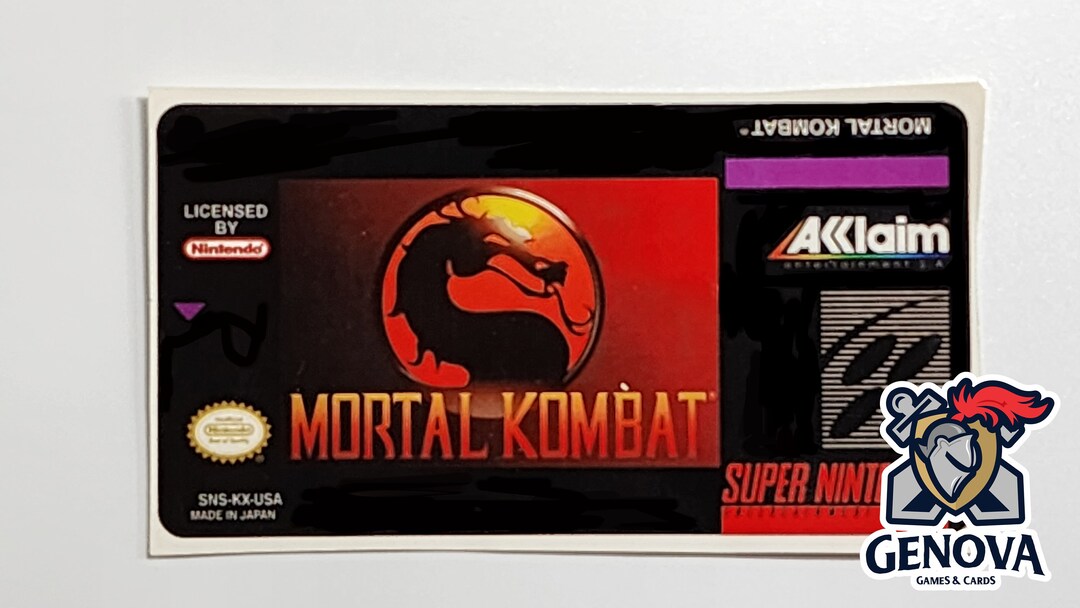 Ultimate Mortal Kombat Snes Replacement Game Label Sticker Precut - Etsy