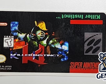SNES Killer Instinct Replacement Game Cartridge Label Decal Glossy ...