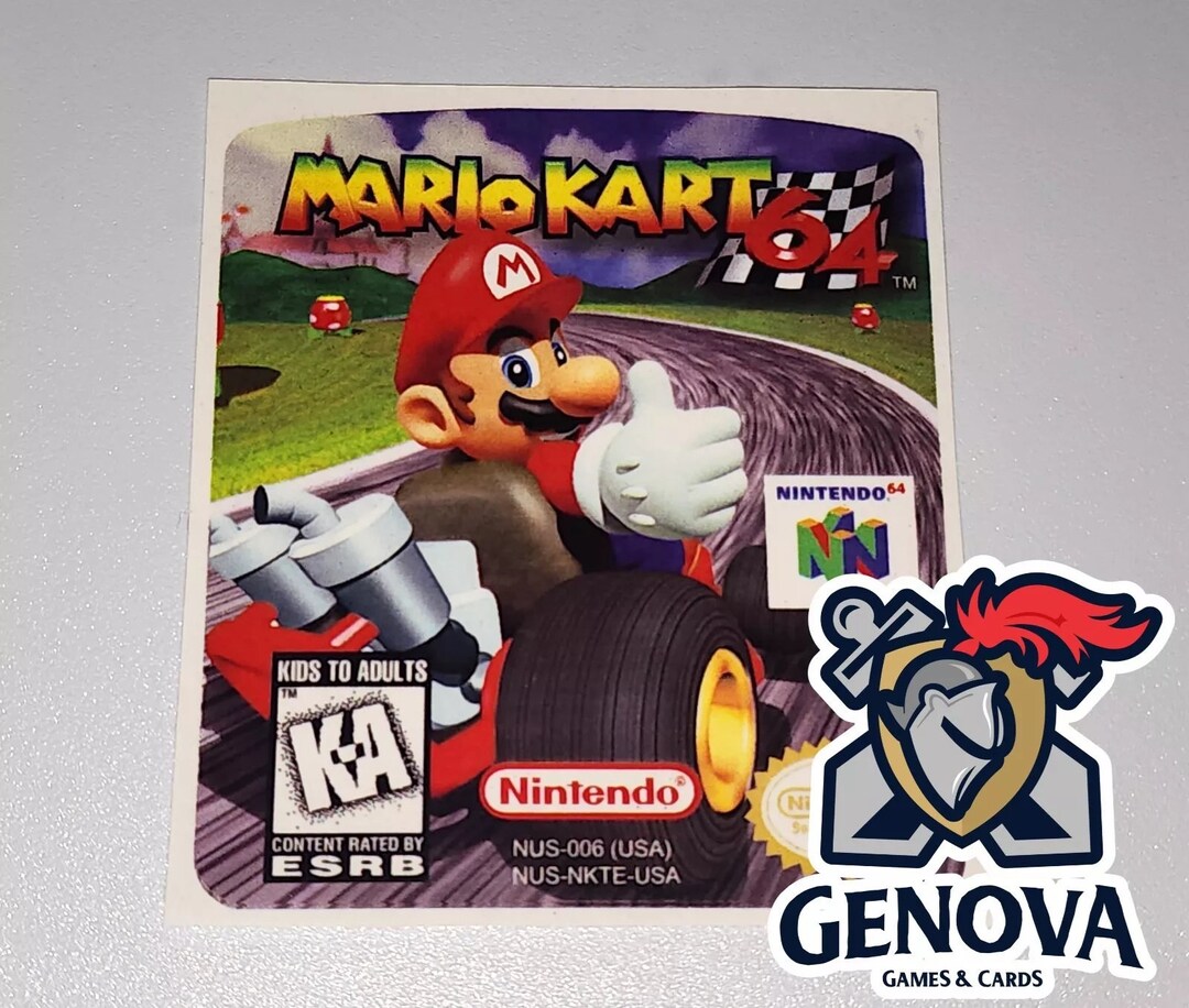 Mario Kart 64 N64 Replacement Game Label Sticker Precut - Etsy
