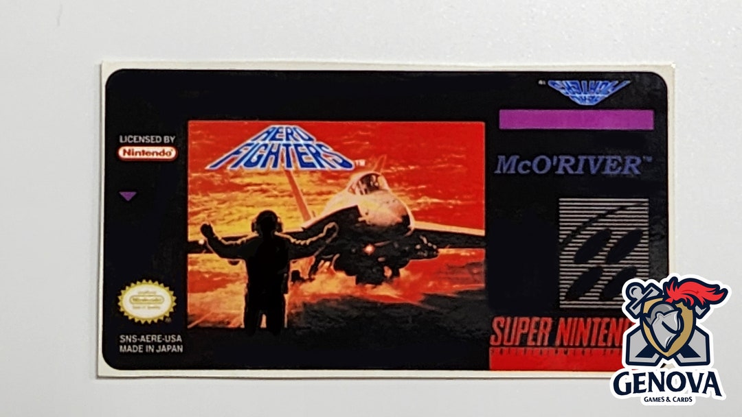 Aero Fighters Snes Replacement Game Label Sticker Precut - Etsy
