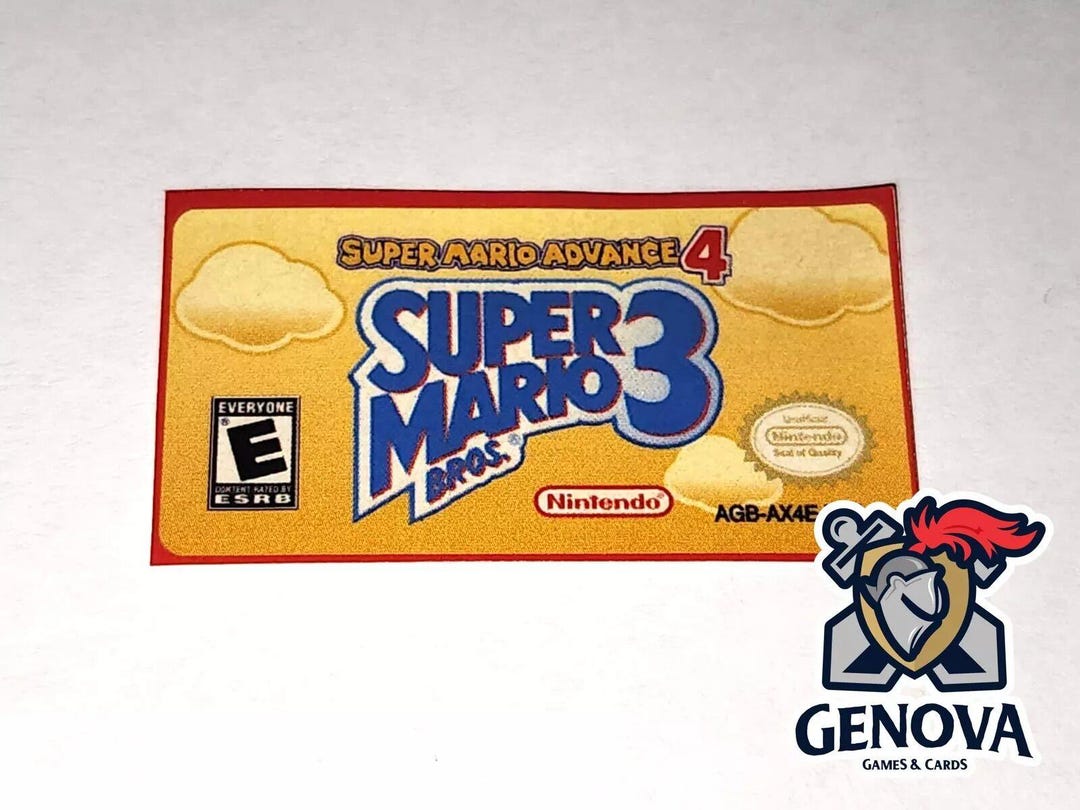Super Mario Advance 4: Super Mario Bros 3 Game Boy Advance Replacement ...
