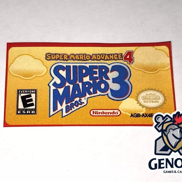Super Mario Advance Label - Etsy