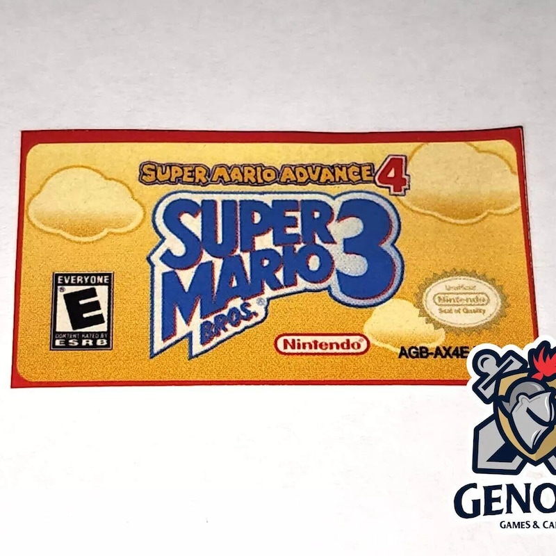 Super Mario Advance Label - Etsy