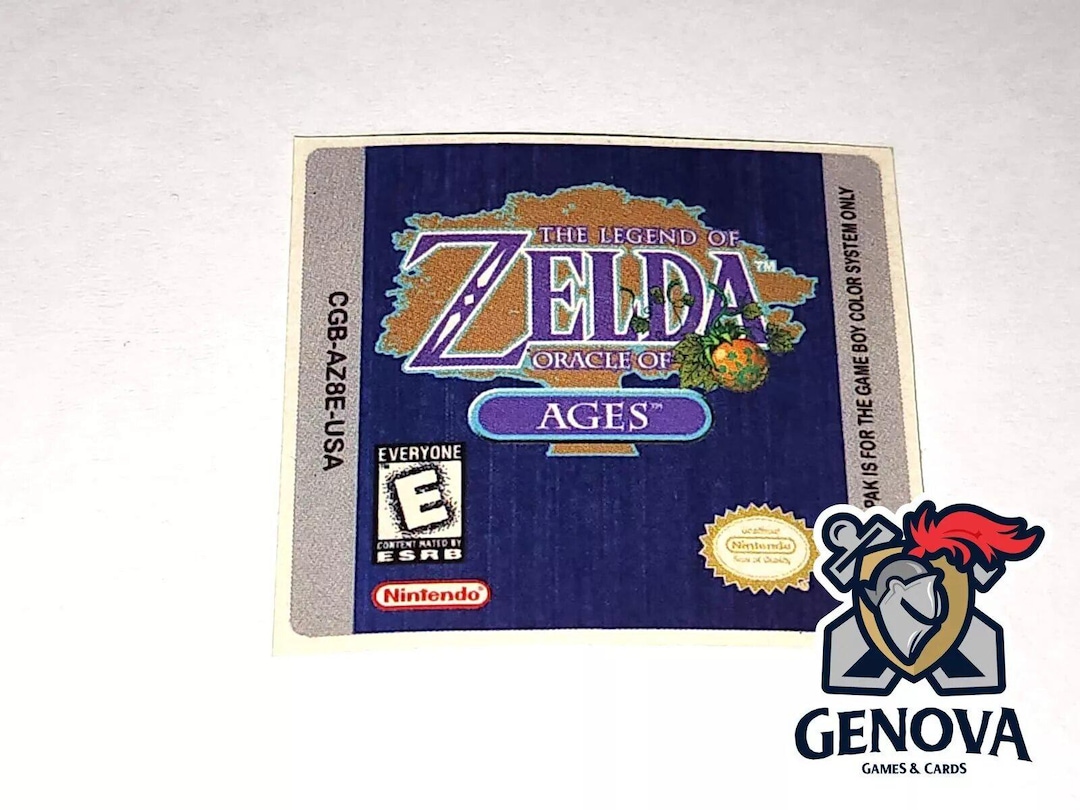 The Legend of Zelda Oracle of Ages Game Boy Color Replacement Game ...
