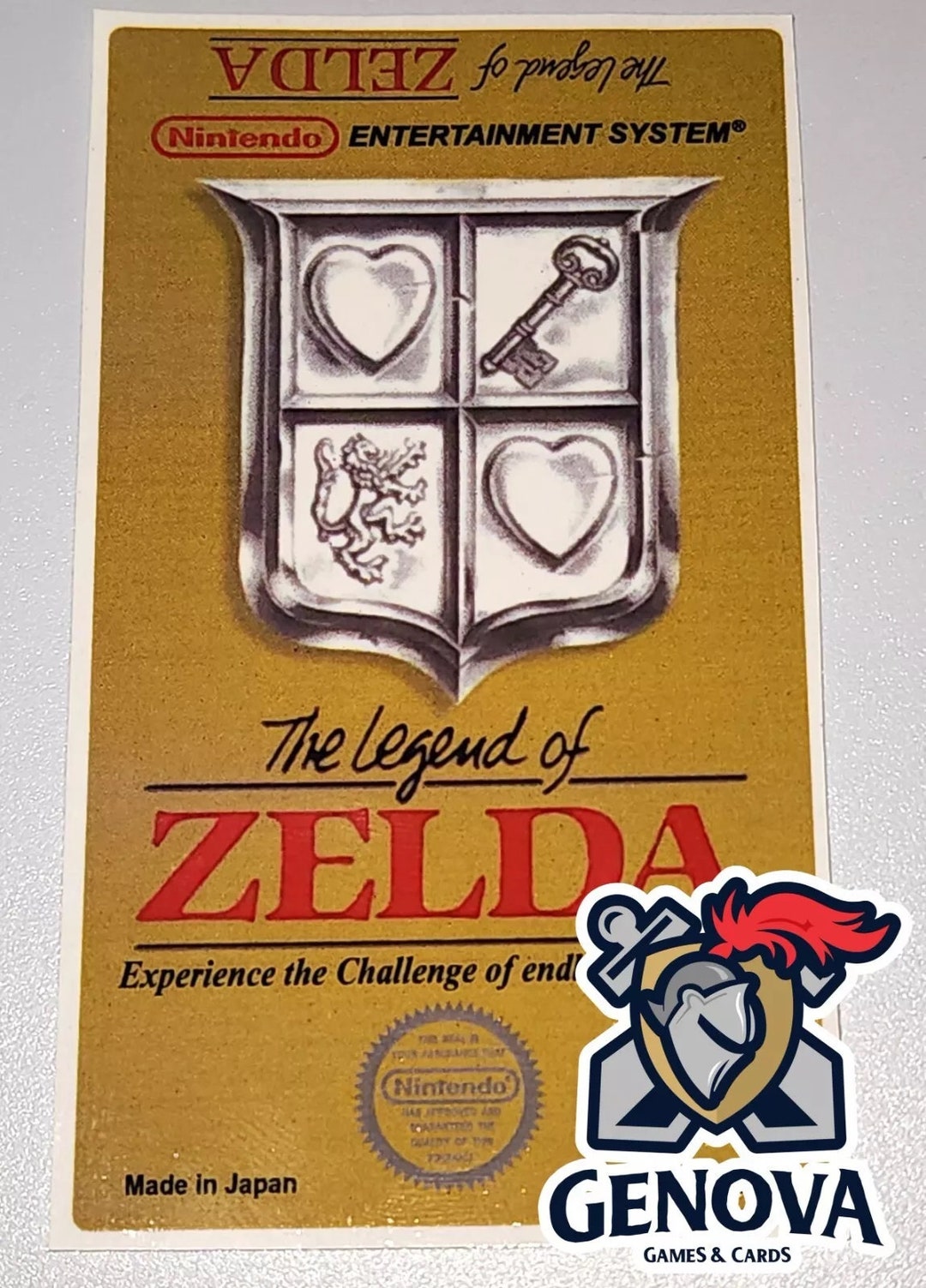 The Legend of Zelda Nes Replacement Game Label Sticker Precut - Etsy