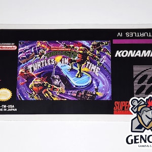Teenage Mutant Ninja Turtles IV Turtles in Time Snes Replacement Game ...