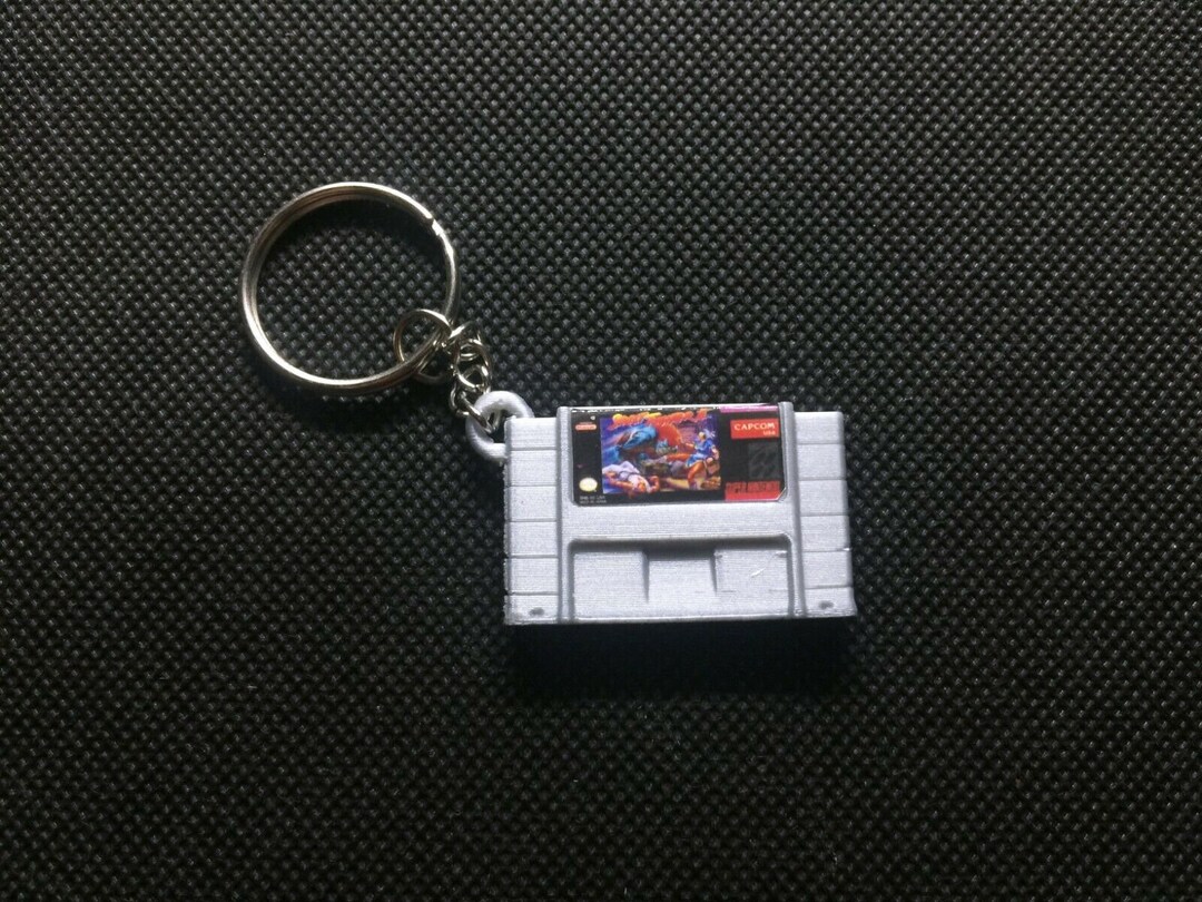 Snes Street Fighter II 3D Printed Cartridge Keychain Super Nintendo ...