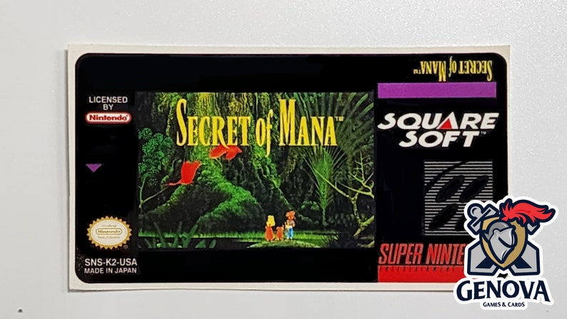 Secret of Mana Snes Replacement Game Label Sticker Precut - Etsy