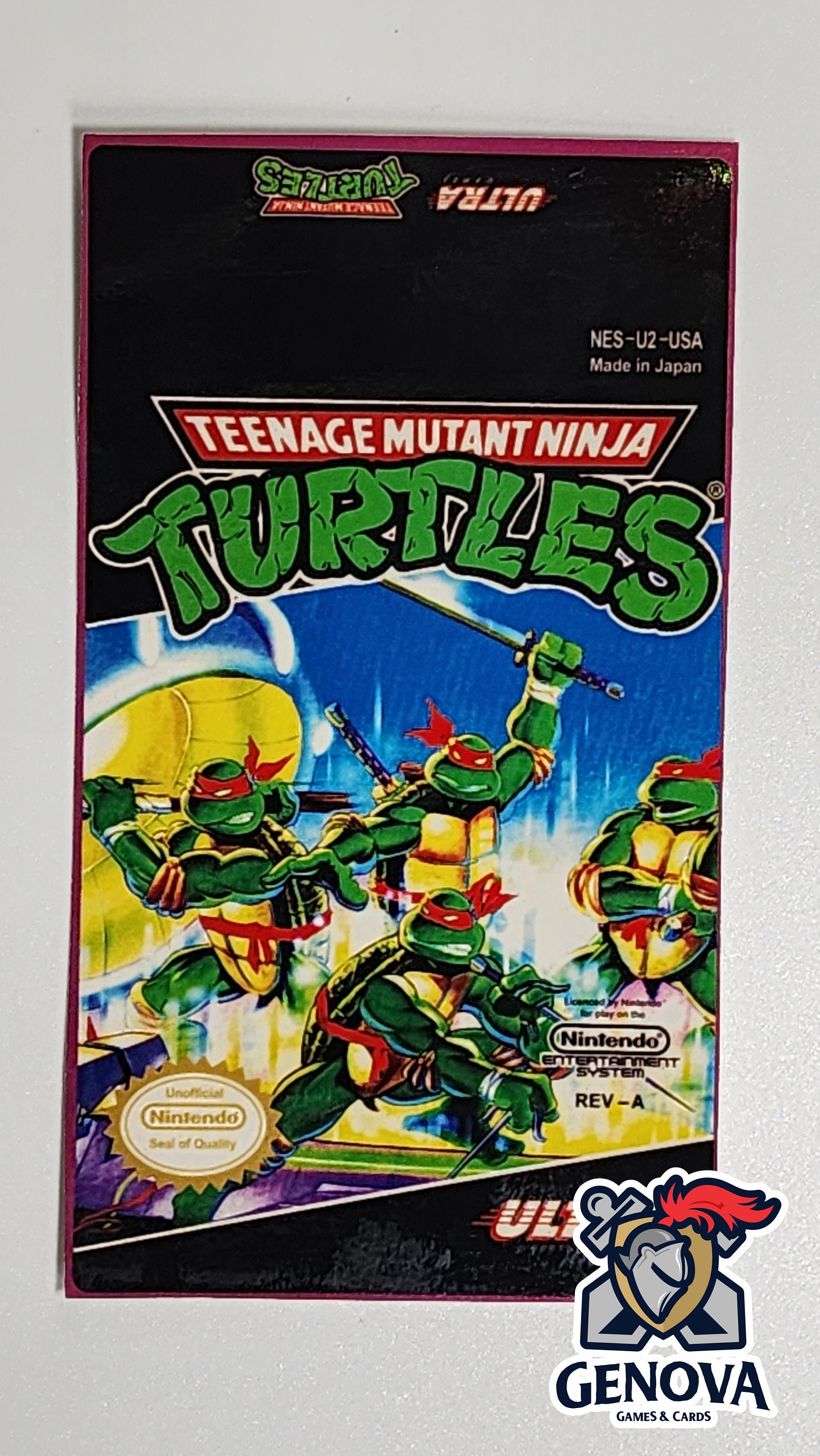 Teenage Mutant Ninja Turtles Nes Replacement Game Label Sticker Precut ...