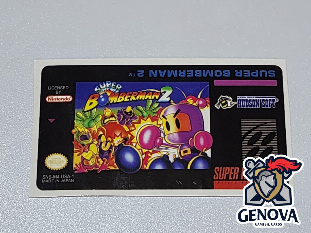 Super Bomberman 2 Snes Replacement Game Label Sticker Precut - Etsy