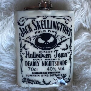 Jack Skellington Mold Time Halloween Town Glow in Dark Flask ...