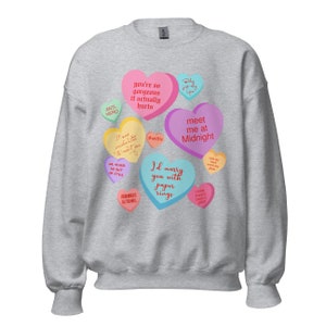 Swiftie Candy Hearts Sweater, Taylors Version, Midnights, Eras Tour ...