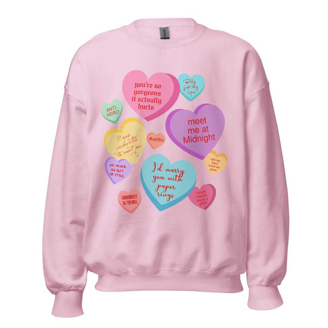 Swiftie Candy Hearts Sweater, Taylors Version, Midnights, Eras Tour ...