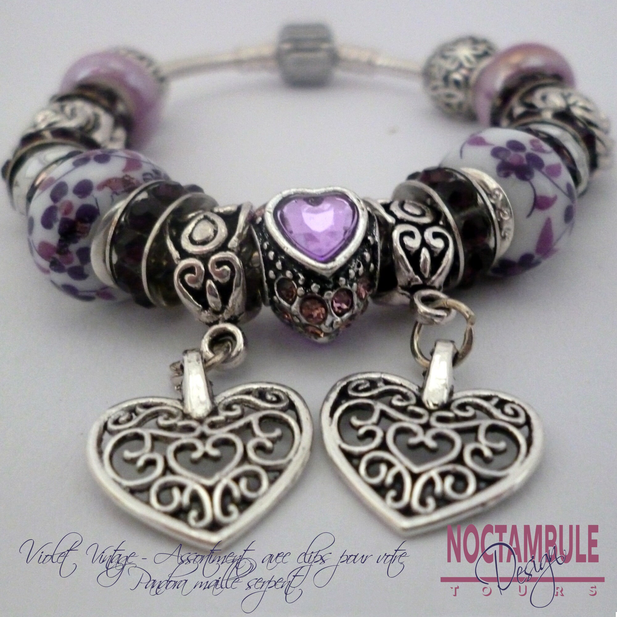 Charms Type Pandora Assortment Beail Beail Pearl for Violet Vintage ...