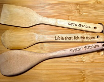 Hand Engraved Personalized Wooden Spoon With Letters - Etsy