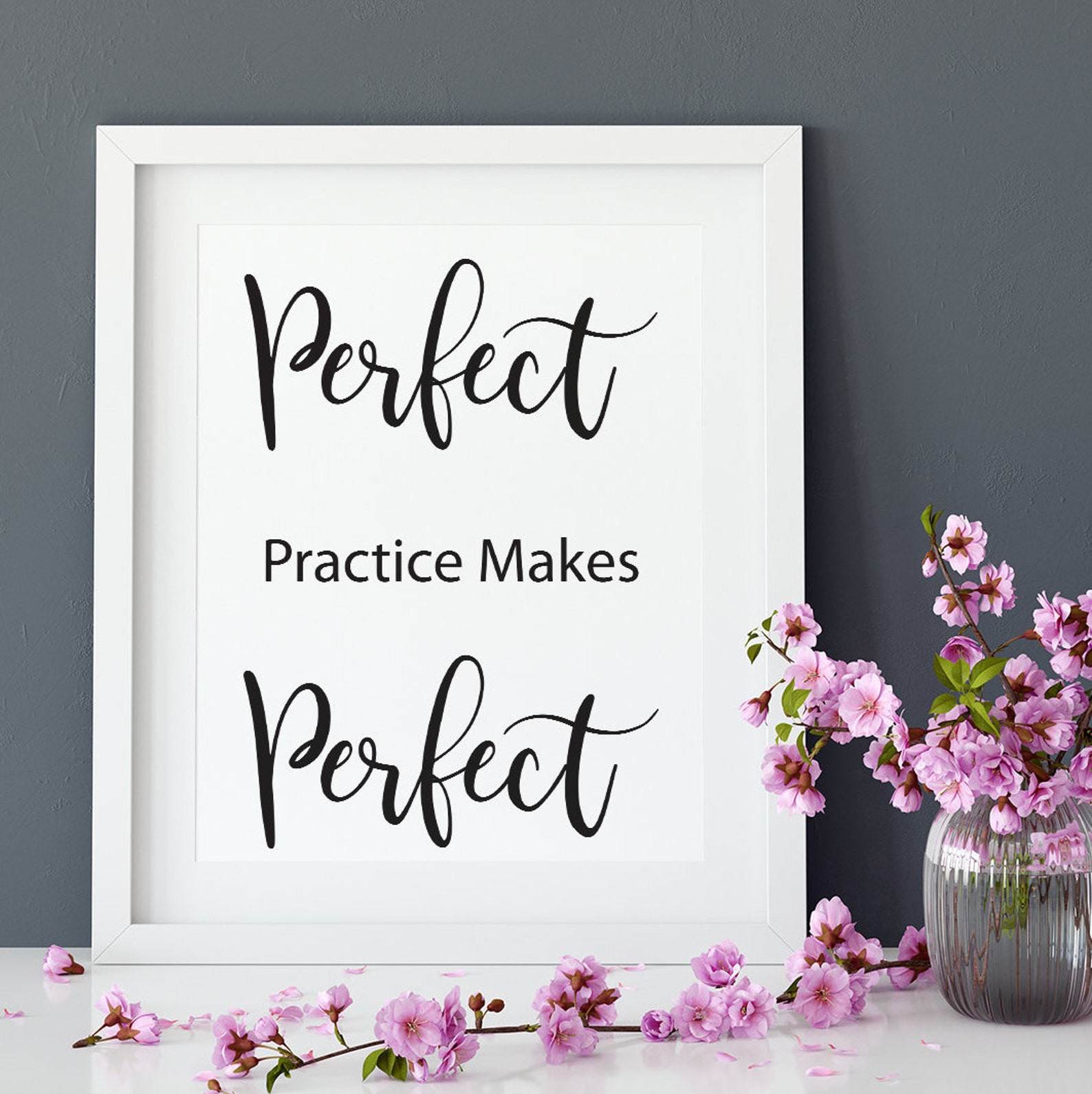Perfect Practice Makes Perfect Printable Wall Art, Motivational Wall ...