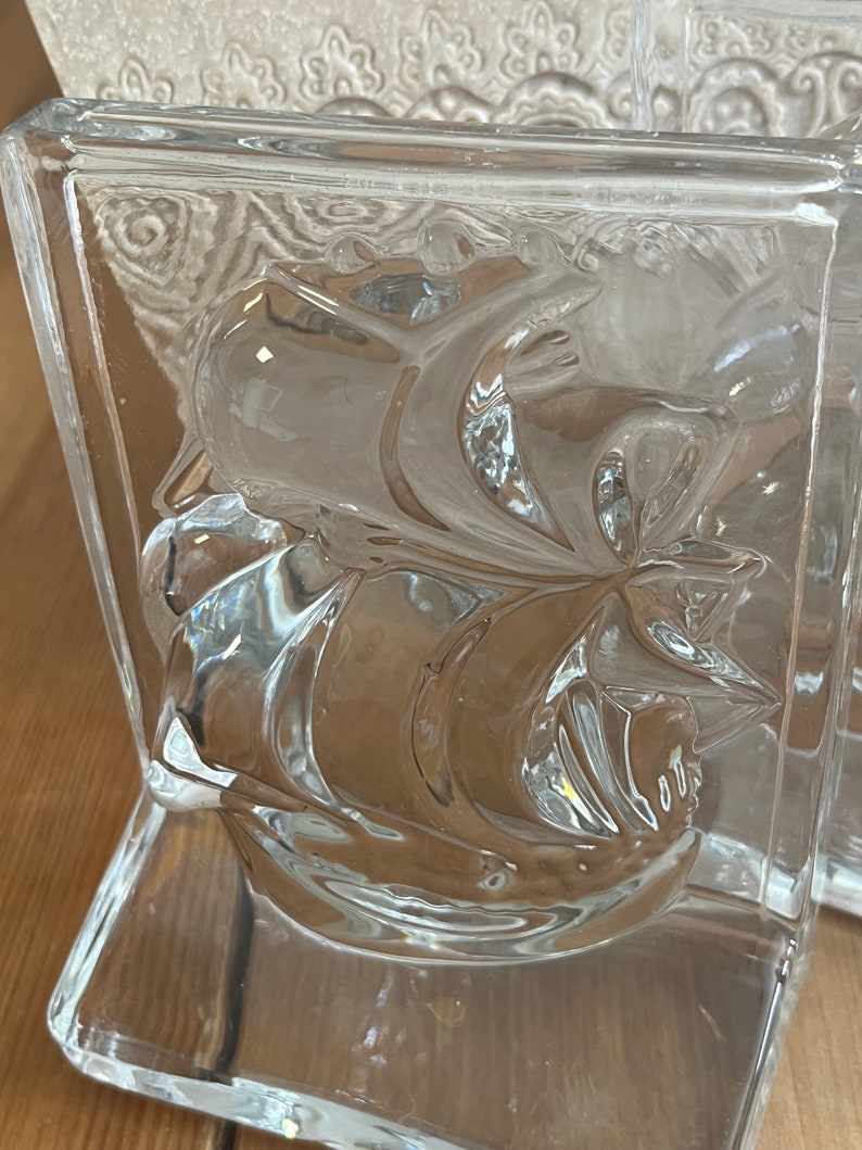 MCM Glass Nautical Bookends Pair - Etsy