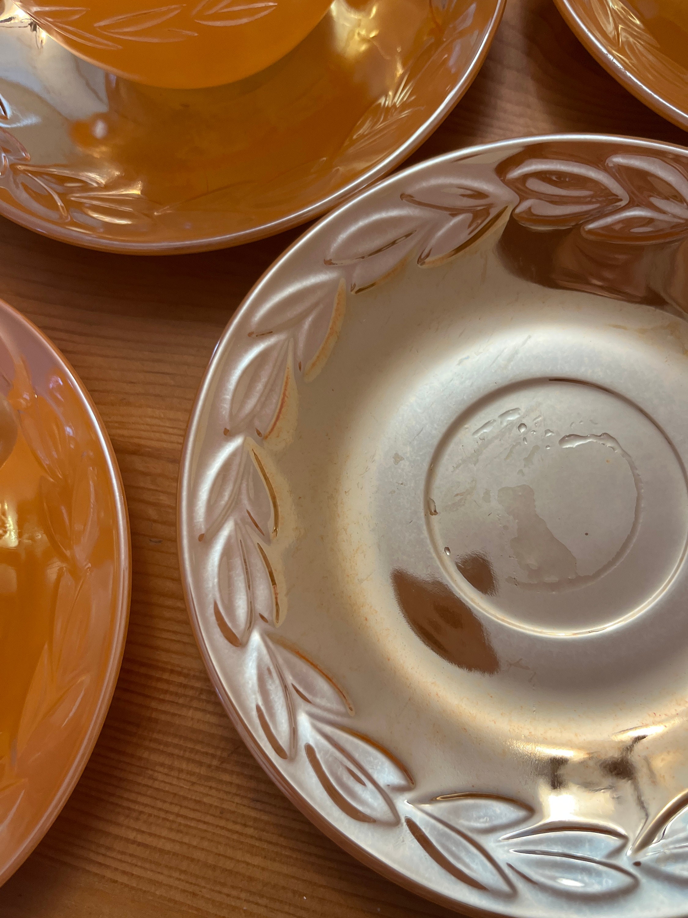 Fire King Peach Lustre Set of Six Cups and Saucers - Etsy