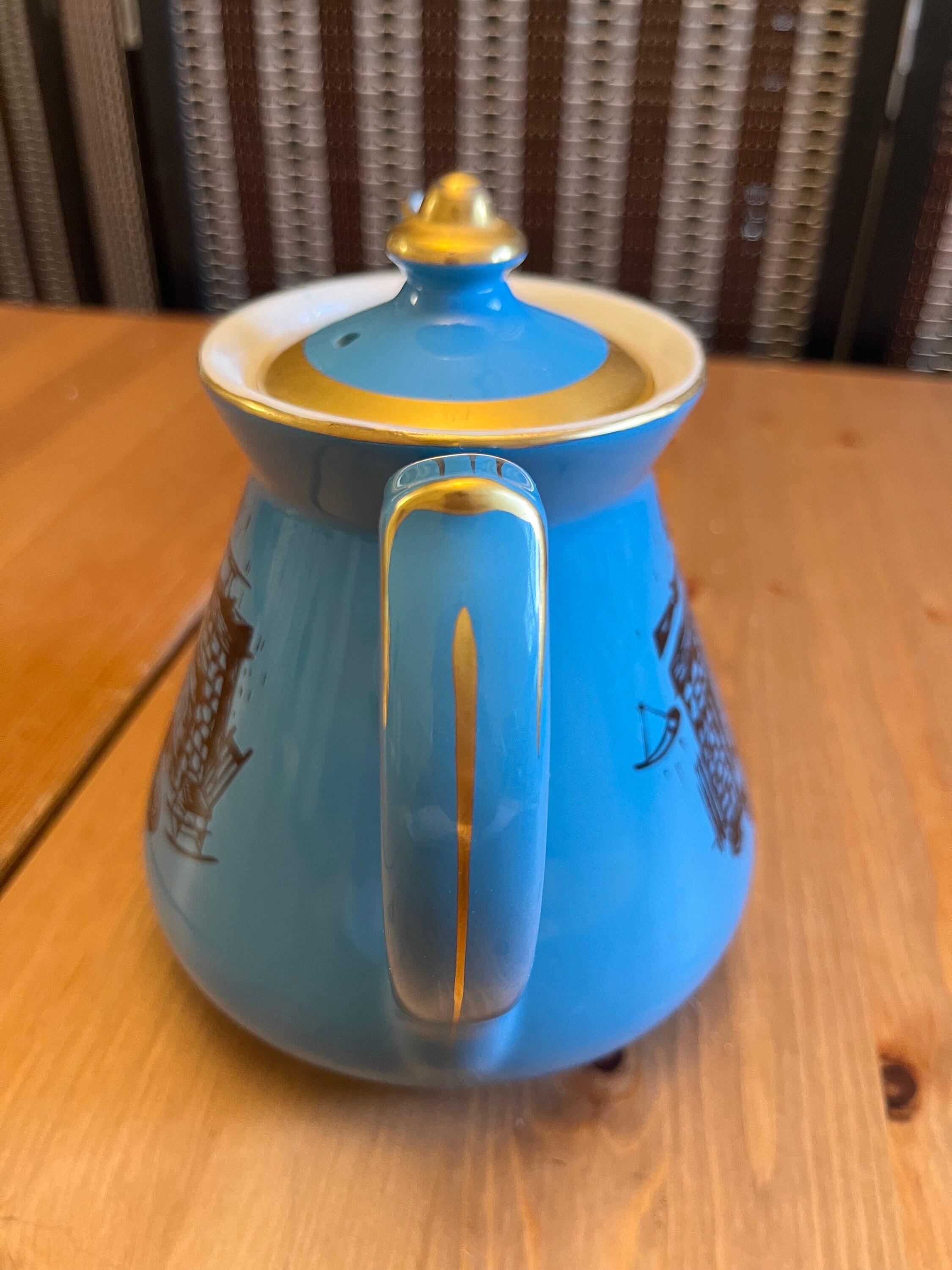 Hall Philadelphia Blue Teapot - Etsy